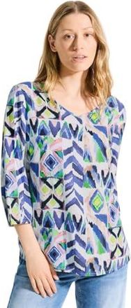 Cecil B344632 Chemisier imprimé Multicolore, Vanilla White, XL Femmes, Womens