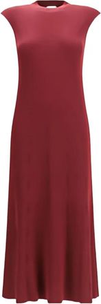 SA SU PHI Ärmelloses Midikleid mit gerippten Details - Rot