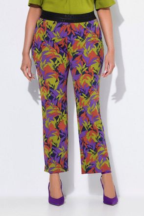 Ulla Popken Schlupfhose Jerseyhose Sienna Bl&auml;tter schmales Bein