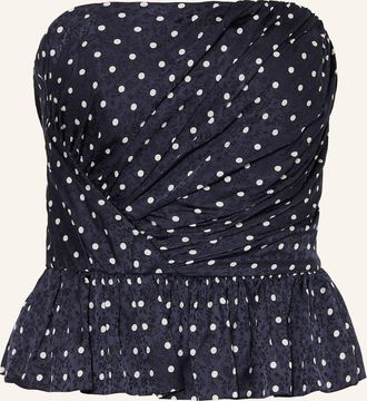 Maje Off-Shoulder-Blusentop Aus Satin blau