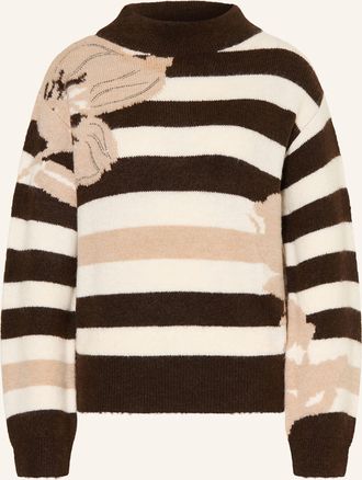 Monari Monari Pullover Mit Schmucksteinen beige