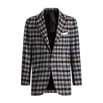 Kiton Veste en Laine &agrave; Carreaux - Homme - Vestes - Multicolore - Taille: M