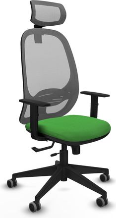 Piqueras y Crespo Callcenter-Stuhl Cilanco mit 1D-Armen, h&ouml;henverstellbarer Lendenwirbelst&uuml;tze und h&ouml;henverstellbarem Kopfteil und Neigungsverstellung. Ausgestattet mit