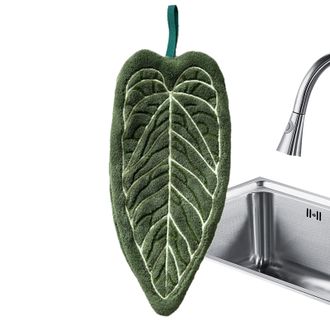 Generic K&uuml;chenhandtuch mit Blatt-Design, Geschirrt&uuml;cher, K&uuml;chenreinigungst&uuml;cher, weiche, saugf&auml;hige Waschlappen f&uuml;r Badezimmer, Waschbecken, Herd, Pfannen, T&ouml;