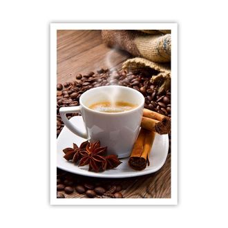 Arttor Poster ohne Rahmen Deko 70x100cm Kaffee schwarz Frühstück Schokolade Wandposter Art Prints Wanddeko Bild Wand Kunstdruck Wandbilder Dekoration Wohnzim