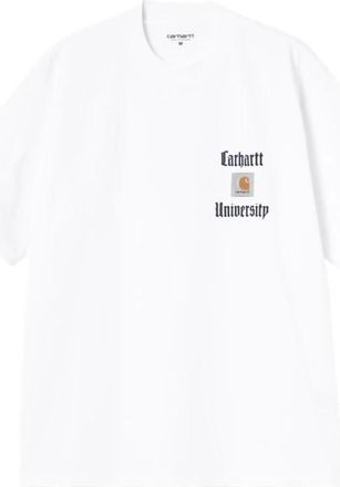 Carhartt Work in Progress Homme, Tops, Blanc, Taille: XL S/S Schooling Heart T-Shirt