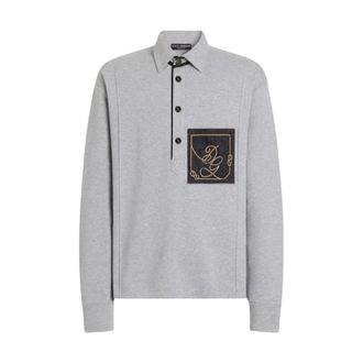 Dolce & Gabbana SweaT-shirt en coton m&eacute;lang&eacute; - Homme - Sweatshirts et sweats &agrave; capuche - Gris - Taille: M
