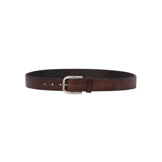 Brooks Brothers Schlange-Effekt-Rindsleder-G&uuml;rtel - - Accessories - Herren - Braun - XL