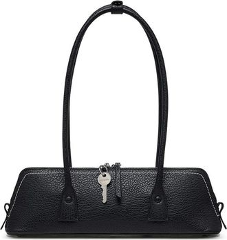 Maison Margiela Grained Leather Shoulder Bag - Black