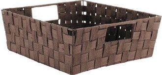 Whitmor Aufbewahrungskorb mit gewebtem Riemen, Java, 33 x 38,1 x 12,7 cm