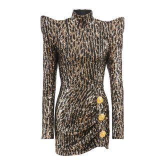 Balmain Robe enti&egrave;rement brod&eacute;e - Femme - Robes - Multicolore - Taille: 34 FR
