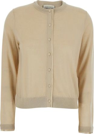 Semicouture Femme, Pulls, Beige, Taille: 42 FR Cardigan ras du cou