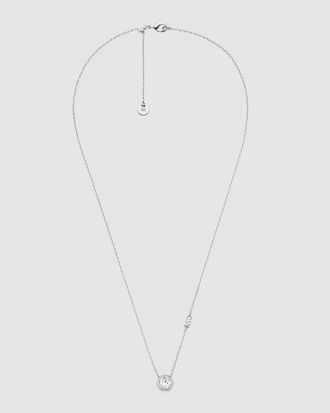 Michael Kors Halskette mit Solit&auml;r-Steinanh&auml;nger in Silber