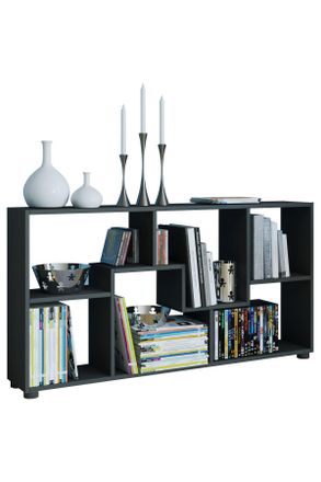 MID.YOU Mid.you Regal, Schwarz, Holzwerkstoff, 117x62x20 cm, erweiterbar, Wohnzimmer, Regale, B&uuml;cherregale