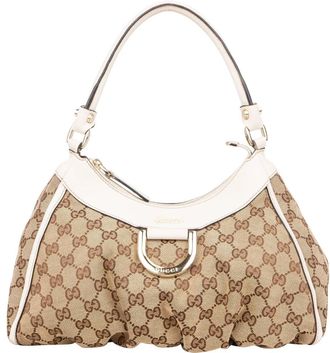 Gucci Crossbody Bags - Gucci GG Canvas Monogram Abbey Handbag - Gr. unisize - in Beige - f&uuml;r Damen