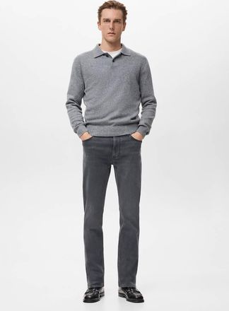 Mango Jean Patrick slim fit Ultra Soft Touch gris clair denim - Homme - 38 - MANGO MAN