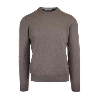 Gran Sasso Dove Grey Crewneck Sweater Slim Fit - - Knitwear - Herren - Grau - 4XL