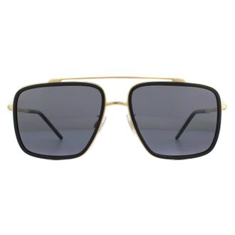 Dolce & Gabbana Sonnenbrille DG2220 02/81 Gold und Schwarz Braun Gradient Polarisiert