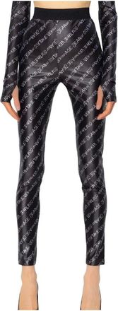 Versace Jeans Couture Femme, Pantalons, Noir, Taille: 34 FR Logo Leggings