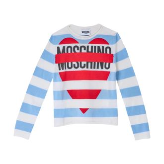 Moschino Femme, Pulls, Multicolore, Taille: 40 FR Maglia Righe Logo