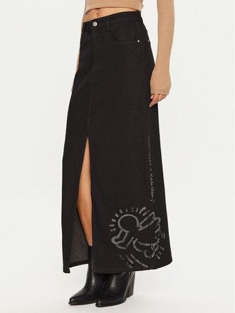 Miss Sixty Jeansrock 6L3KJ2450000 Schwarz Regular Fit