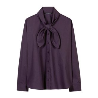 Luisa Cerano Chemisier &agrave; nouer - Femme - Blouses et Chemises - Violet - Taille: 42 FR
