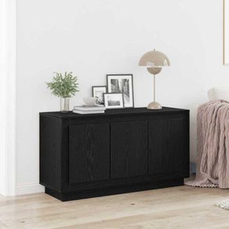 vidaXL Buffet Ch&ecirc;ne noir 102 x 35 x 55 cm Bois ding&eacute;nierie Vidaxl