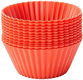 Lékué Muffin-Backform, Silikon, 7 cm, 12 Stück, Rot