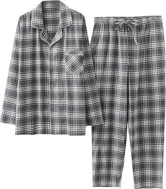 Generic Pyjama Homme Vert, Pyjama Homme Ensemble, Pyjamas Hommes Coton Hiver, Tenue De Nuit, Sleepwear, 2 Pi&egrave;ces, D&eacute;contract&eacute;, Doux Et Confortable, Grande Tai