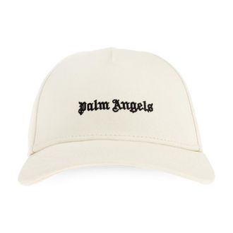 Palm Angels Femme, Accessoires, Beige, Taille: ONE Size Casquette de baseball classique avec logo brod&eacute;