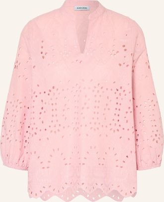 More & More More & More Blusenshirt Aus Lochspitze Mit 3/4-Arm rosa