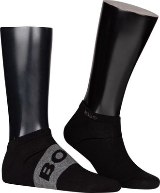 HUGO BOSS Herren Sneakersocken schwarz Baumwolle & Mix unifarben