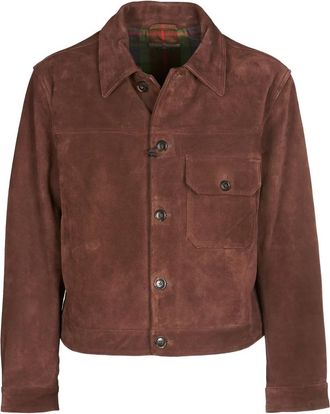 Baracuta Wildlederjacke mit Tasche - Braun