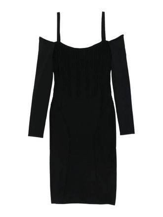 MUGLER Robe Au Genou - Noir