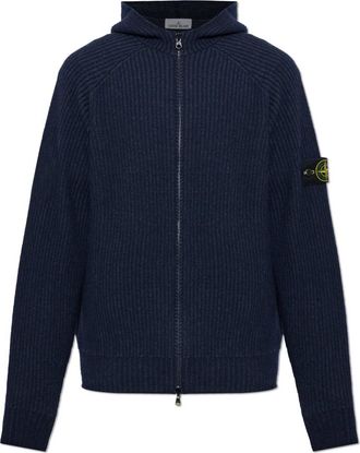 Stone Island Cashmere Kapuzenstrickjacke - - Knitwear - Herren - Blau - S