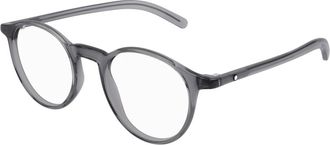 Montblanc Runde Brillen - - Accessories - unisex - Grau - 49 MM