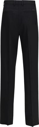 Versace Wool Grain de Poudre Trousers - Black