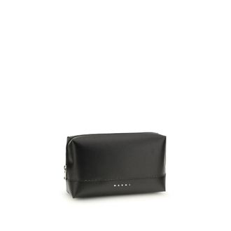 Marni Mens Black Calf Leather Bos Taurus Shoulder Bag
