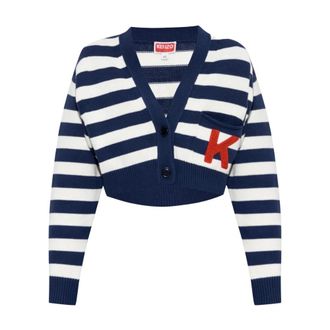 Kenzo Gestreifte Strickjacke - - Knitwear - Damen - Blau - M