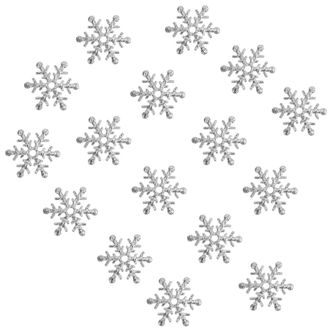 BESPORTBLE 600 St&uuml;ck Weihnachtskonfetti Schneeflocken Silber 2cm aus Langlebigem Material Festliche Tischdeko und Partystreuung