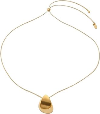 Dansk Copenhagen Ines Waterproof 18K Gold Plated Necklace - Adjustable Chain & Brushed/Polished Stainless Steel - - Accessories - Damen - Gelb - ONE SIZE