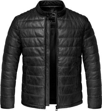 Amaci & Sons Lederjacke ELOY Lederjacke Herren Bomber Puffer Lederjacke