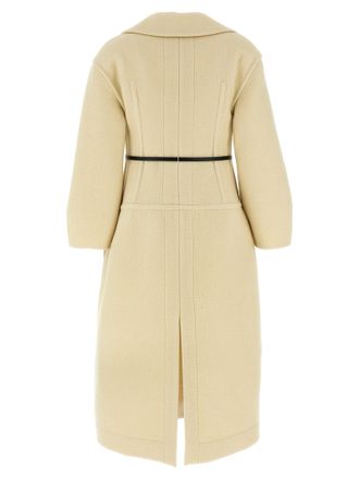 Jil Sander Virgin Wool Felt Coat - Cream