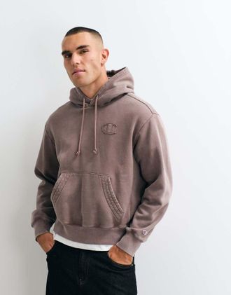 Champion Champion Laundry Kapuzenpullover in Braun