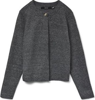 Vero Moda O-Neck Vmmarina Ls Cardigan &agrave; col Rond Boo, Gris fonc&eacute; m&eacute;lang&eacute;, XL Femme