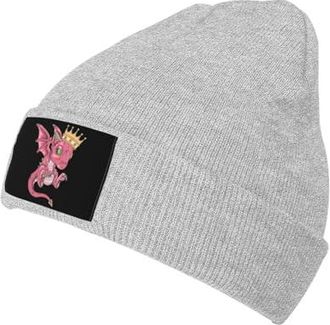 Generic Bonnet Tricoté Dragon Épais Bonnet Hiver Chaud Tricot Unisexe Beanie Hiver pour Sports Adultes Cyclisme