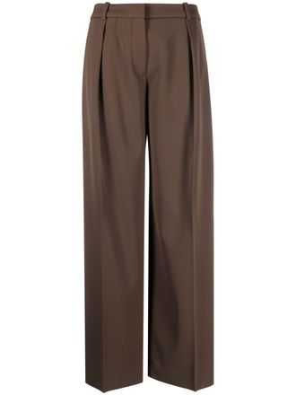 Calvin Klein pantalon de tailleur &agrave; coupe ample - Marron