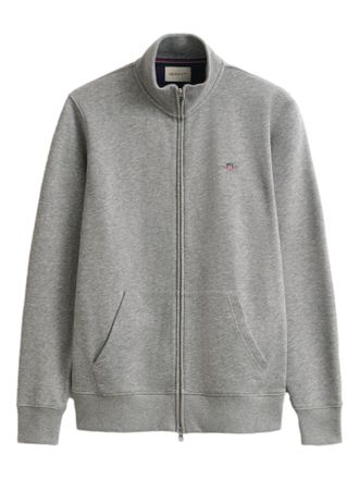 GANT Herren REG Shield Full Zip Sweat Sweatshirt, Grey Melange, Standard
