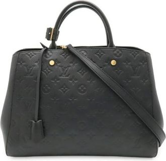 Louis Vuitton Pre-owned Montaigne Monogram Empreinte Sac &agrave; main - Femme - Pre-owned - Noir - Taille: ONE Size