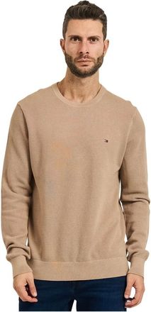 Tommy Hilfiger Homme, Pulls, Beige, Taille: S Structure Pullover
